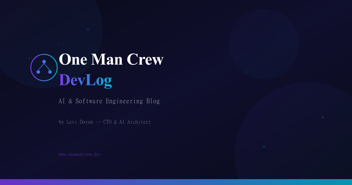 One Man Crew | Software Engineering & AI Blog